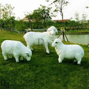Fiberglass Life Size Sheep Garden Ornaments | DM Window Display