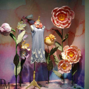 Large Paper Flower Display for Summer| DM Window Display