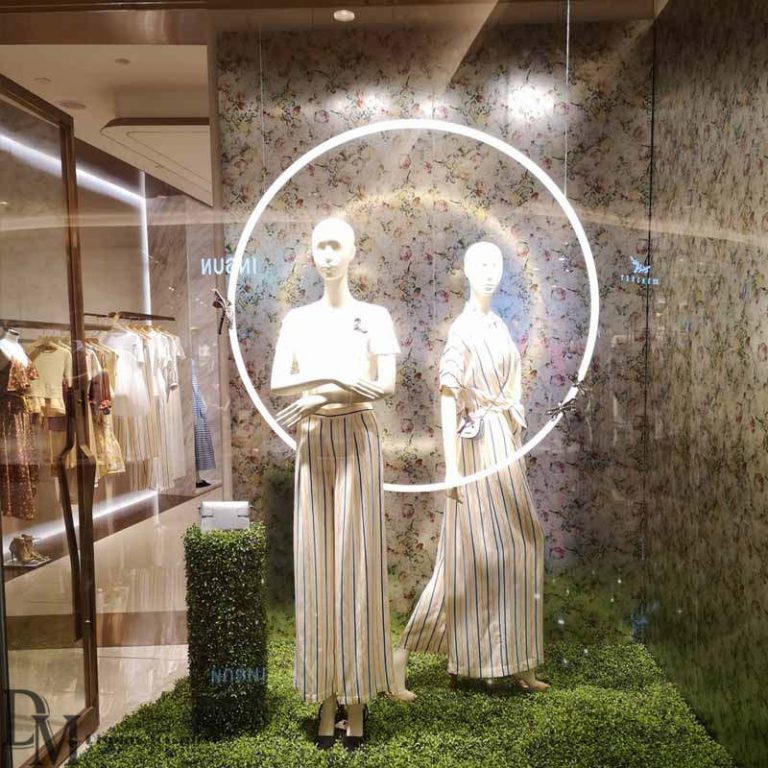 Iron Circle Window Display Light for Spring Display | DM Window Display