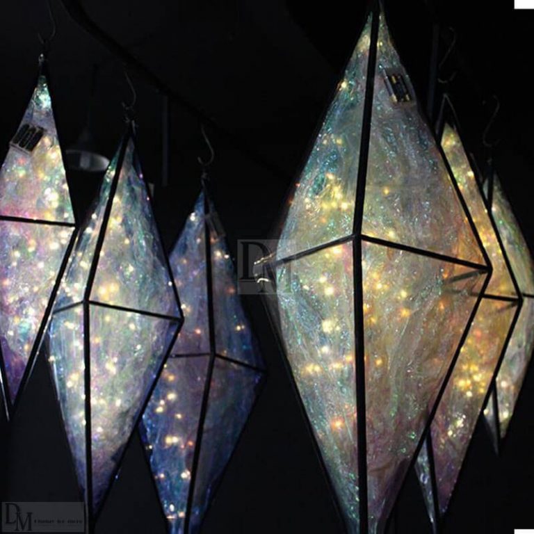 Diamond Shape Lighting Decoration Ideas | DM Window Display